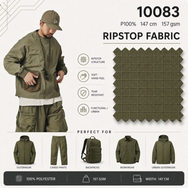 10083 – Ripstop Fabric — 100% Polyester – Foundation Run Textile